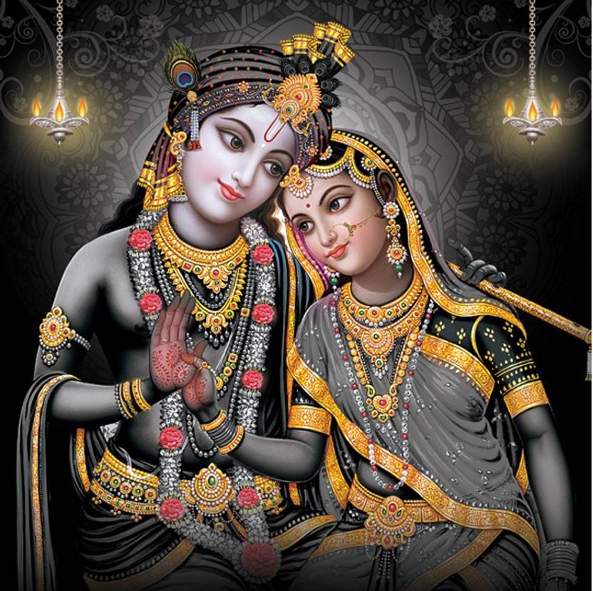 god & god's Radha Krishna 12x12 Sparkle Picture 1227 Medium Radha Ke KrishnaSparkle 12x12 ...