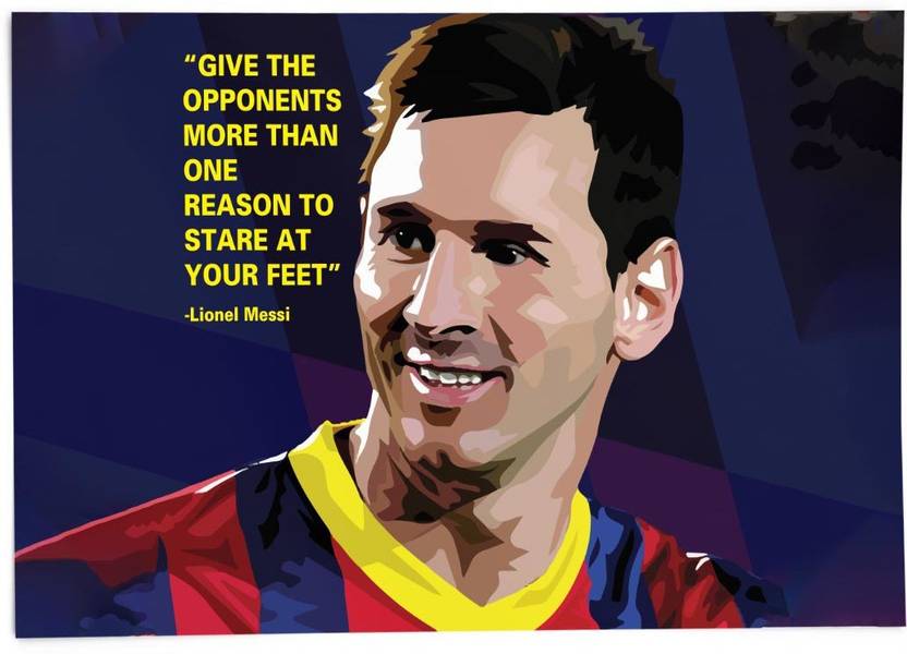 Lionel Messi Motivational Wall Posters Paper Print - Personalities ...