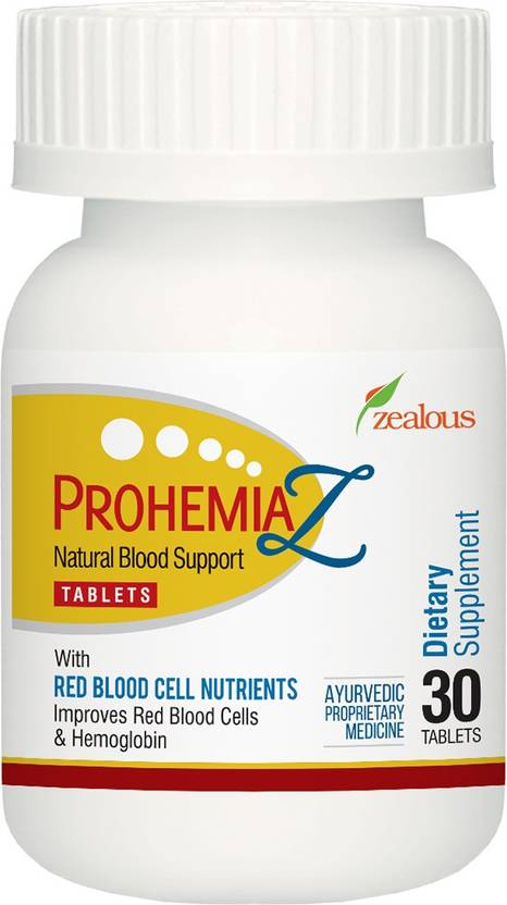 zealous health PROHEMIAZ, Anaemia tablet, Haemoglobin booster, 30 ...