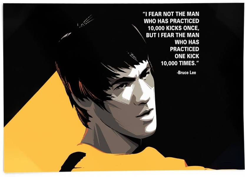 Bruce Lee Motivational Wall Posters Paper Print - Personalities posters ...