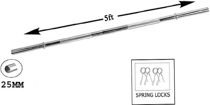 L'AVENIR Gym & Fitness STRONG & HEAVY DUTY 5ft. STRAIGHT ROD (25mm ...