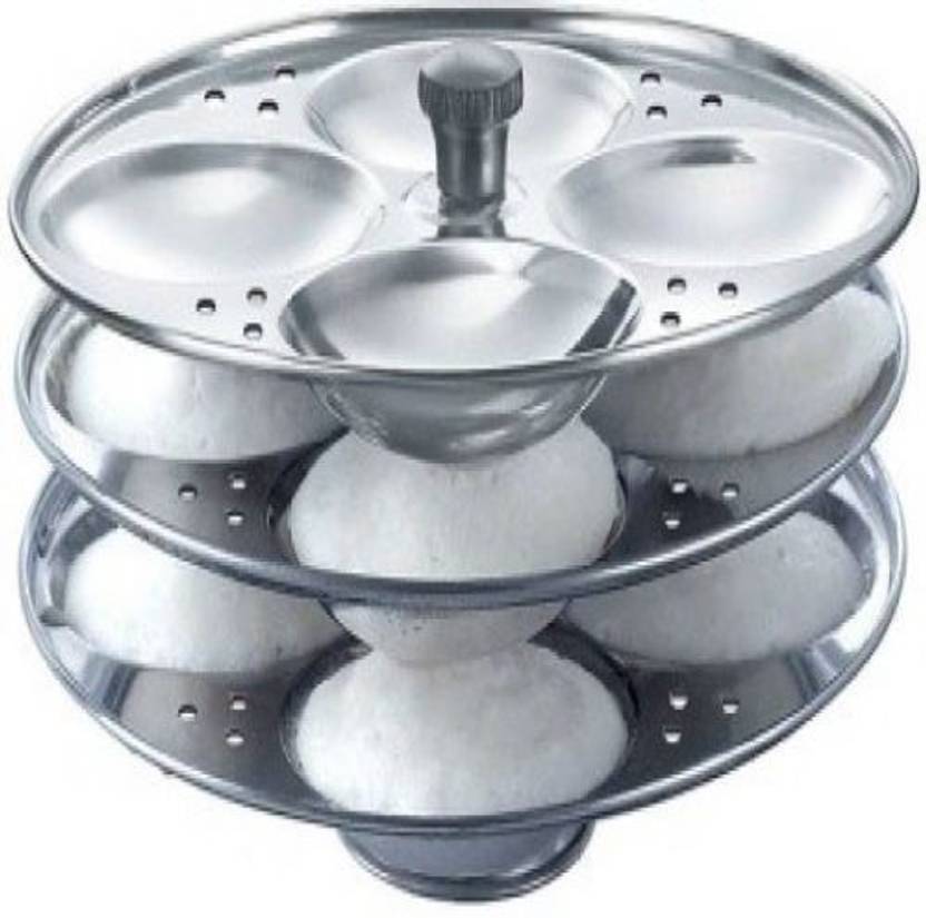 Kitchen Delli Stainless Steel 3-Rack Idli Stand, Makes 12 Idlis ...