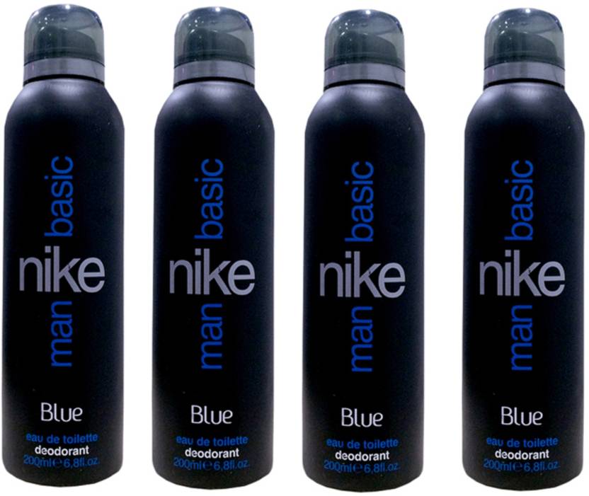 NIKE Basic Blue Man Deo 200ml Each (Pack of 4) Deodorant Spray - For ...