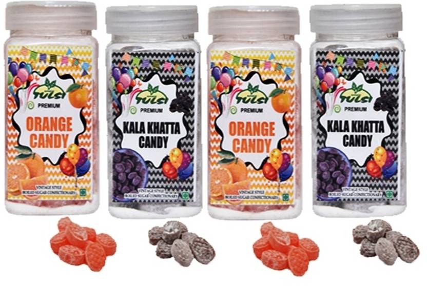 Tulsi KALA KHATTA CANDY 2PCS & ORANGE CANDY 2PCS SWEET Candy Price in ...