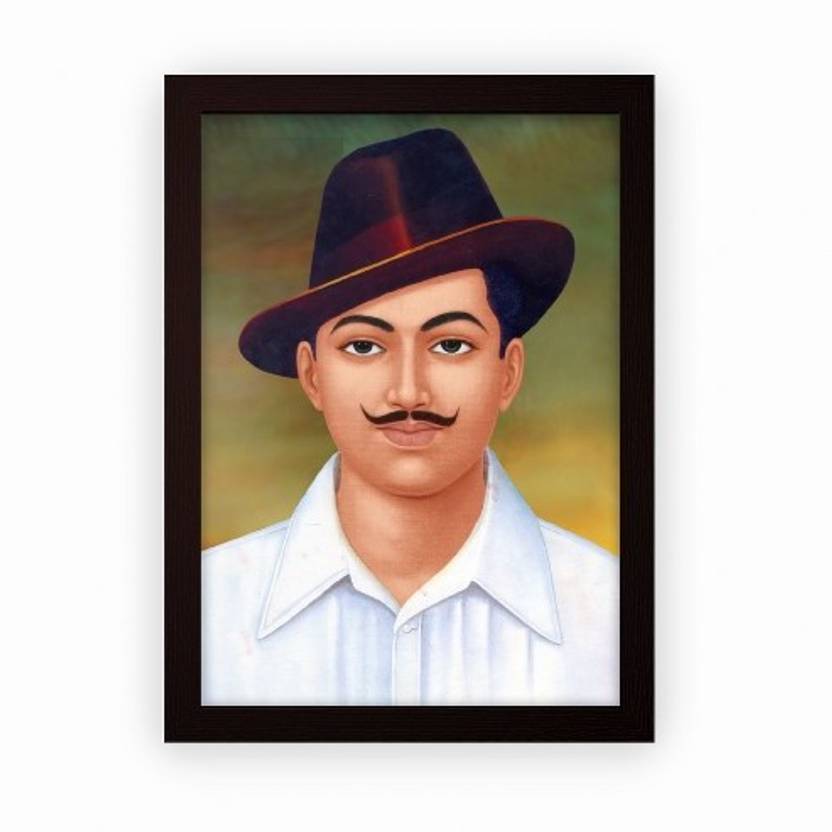 Bhagat Singh Framed Poster For Wall Hanging or Desk (Matte Laminated ...