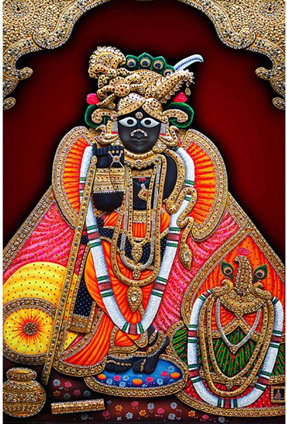 Poster N frame Banke Bihari Lord Krishna Vrindavan UV Textured ...