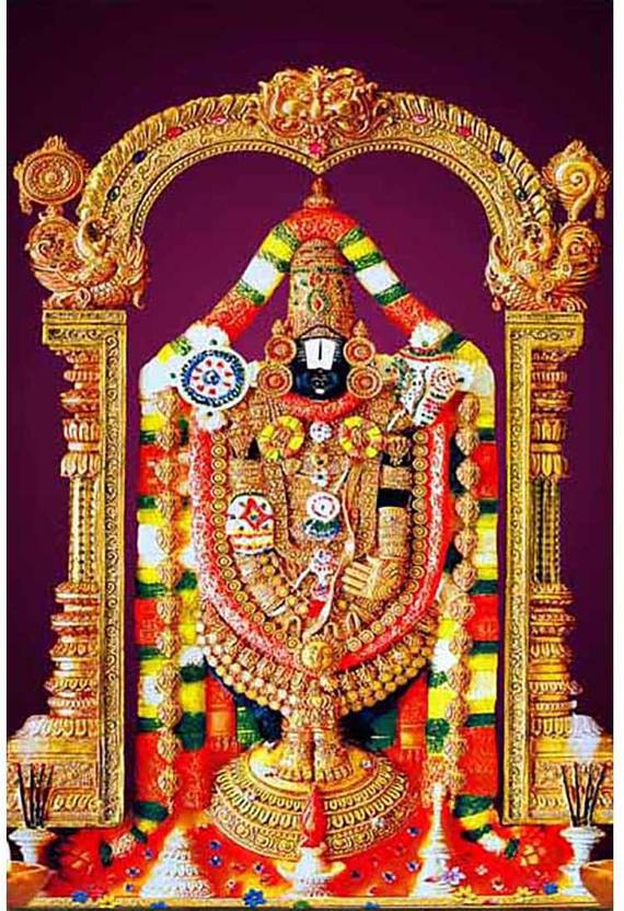 Poster N frame Tirupati Balaji (Venkateswara Swamy) UV Textured ...