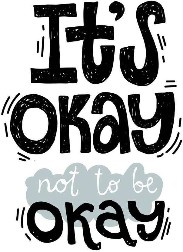 its okay not to be okay |Motivational Poster|Inspirational Poster|Gym ...