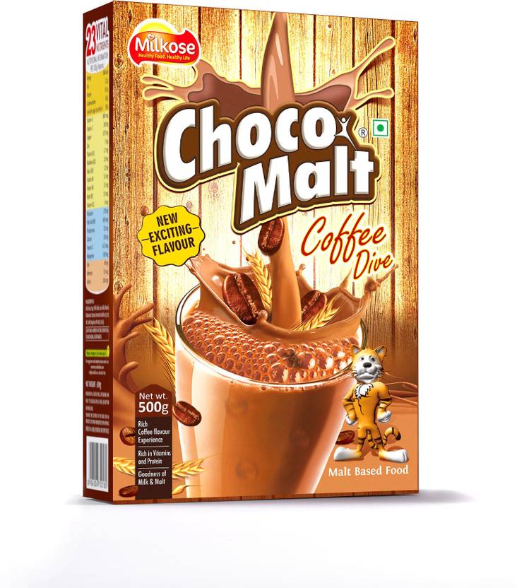 CHOCOMALT Milkose Choco Malt Coffee Dive 500g refill Price in India ...