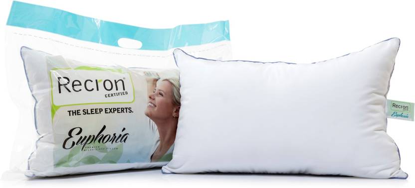 RECRON CERTIFIED Euphoria Microfibre Solid Sleeping Pillow Pack of 1 ...