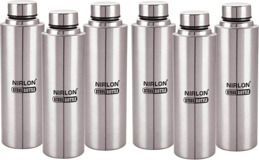NIRLON Stainless Steel Freezer Water Bottle Set, 6 Piece 1000 ml Bottle ...