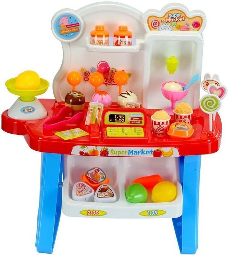 Toys N Smile Supermarket Shop, Mini Market (34 Pieces) Play Toy Set ...