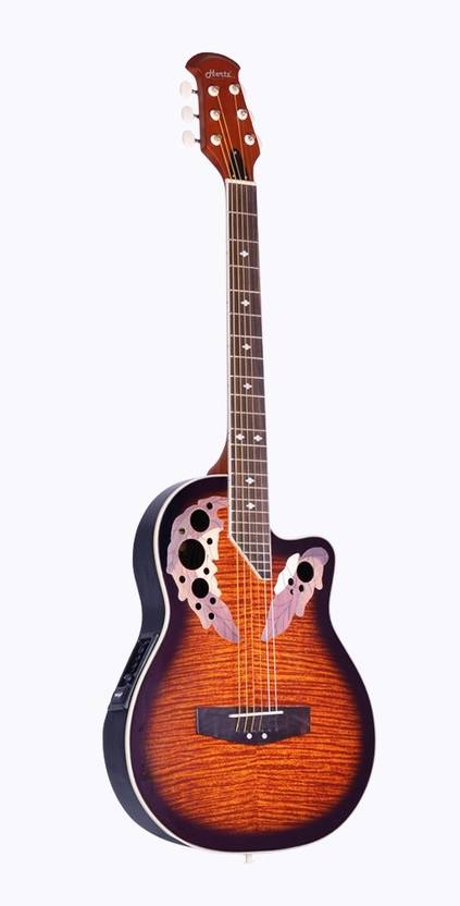 Hertz HZR-3801 Sunburst 4 Band EQ Semi-acoustic Guitar Rosewood ...