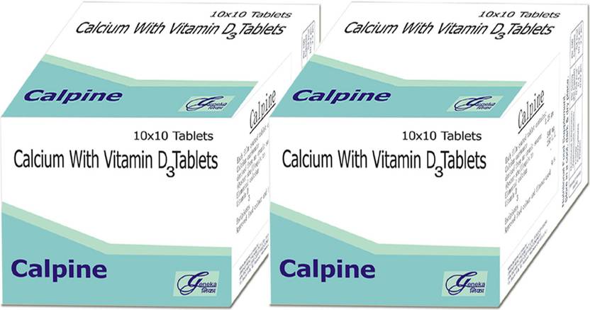 CALPINE Calcium (500mg) With Vitamin D3 250 U.I. - 200 Tablets Price in ...