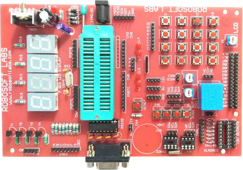 Robosoft Labs Atmega16atmega32 40 Pin Microcontroller With Rs232 Micro Controller Board