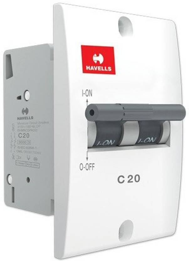 HAVELLS PVC Plastic 20A DP C Mini MCB (White) DHMNCDPA020 MCB Price in ... HAVELLS PVC Plastic 20A DP C Mini MCB (White) DHMNCDPA020 MCB Price in ...