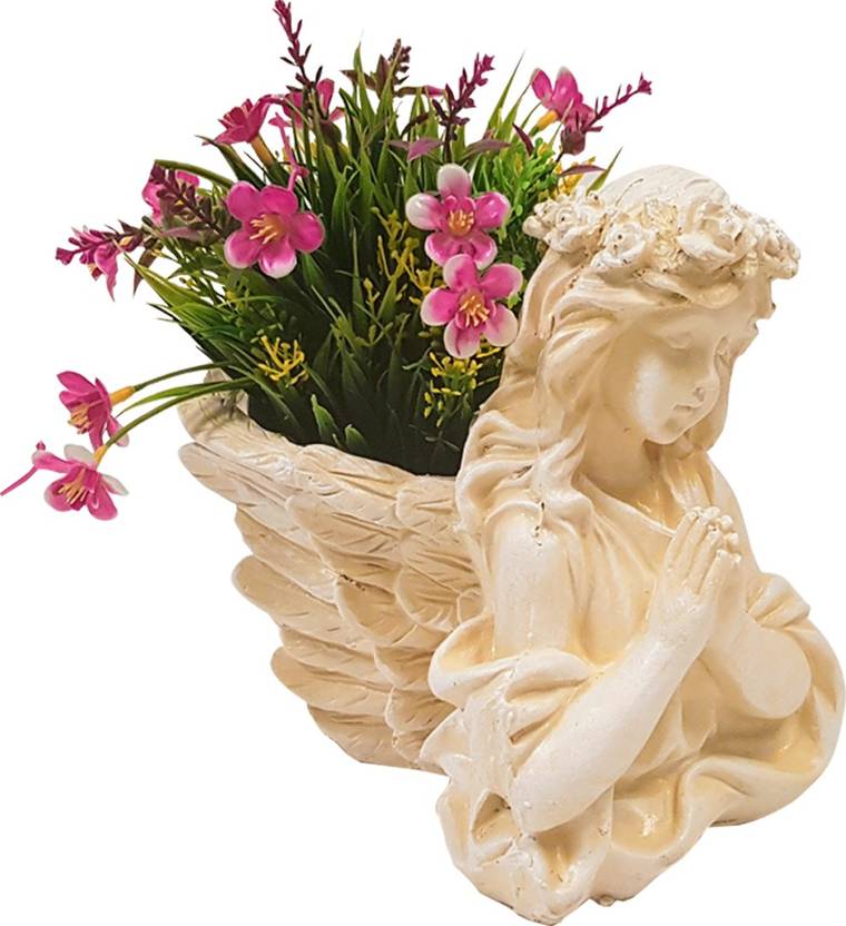 WONDERLAND Praying Angel Flower Pot in Resin (Garden Decor, Planters ...