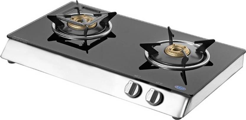 Kaff KAFF KC 60 2BSB SS 2 Burner Cooktop Glass Manual Gas Stove Price ...