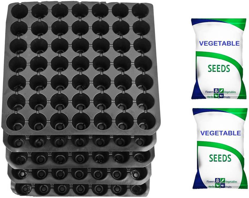 Grow Basket Seedling Tray 49 Holes for seeds germination | Pack of 5 ...