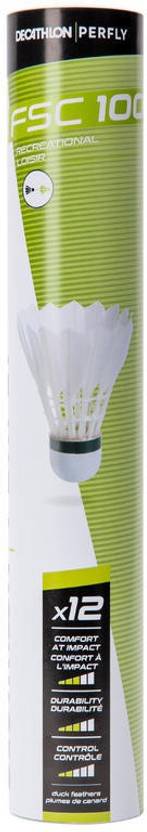 PERFLY by Decathlon FEATHER SHUTTLECOCK FSC 100 X 12 Feather Shuttle ...