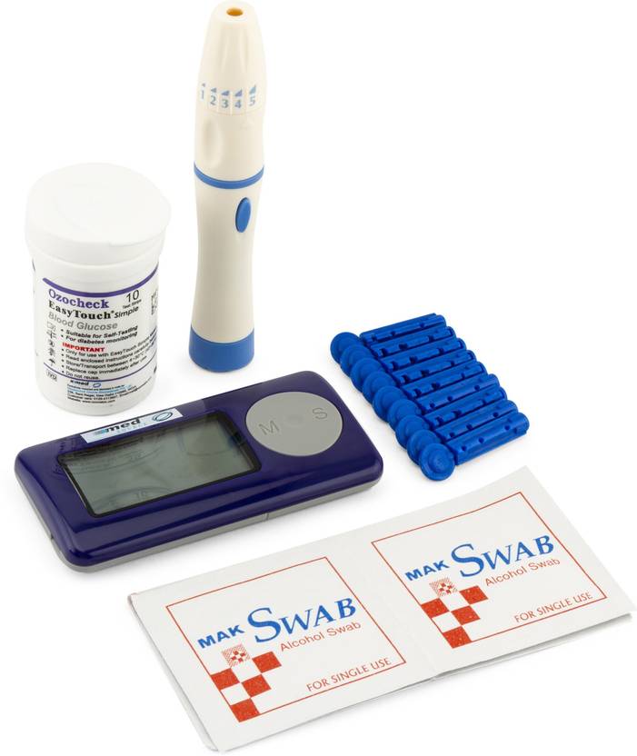 Ozocheck Easy Touch Glucometer With 10 Test Strips Health Care ...