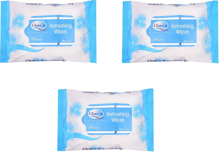 CLENZ U Aroma Refreshing Wet Tissues Wipes - Price in India, Buy CLENZ ...