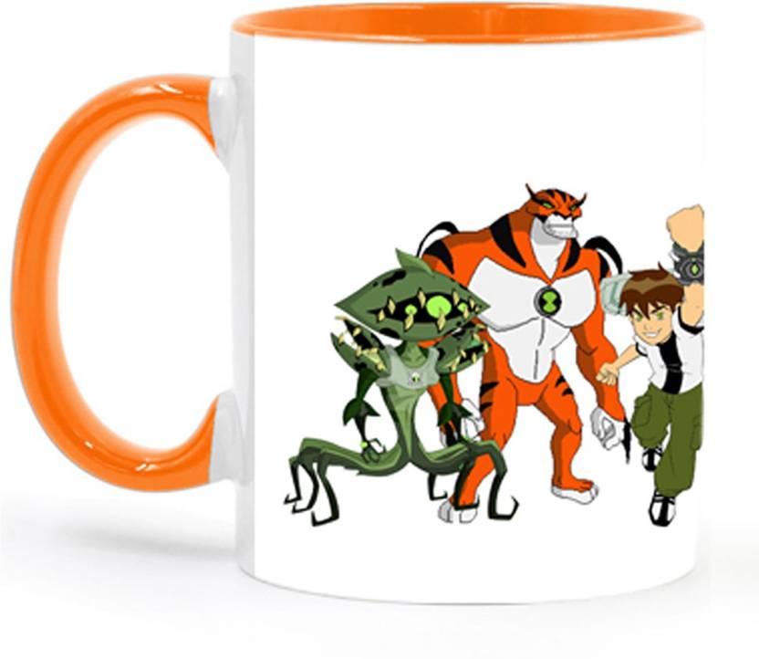 Ashvah Ben 10 Cartoon -2078-Orange Ceramic Coffee Mug Price in India ...