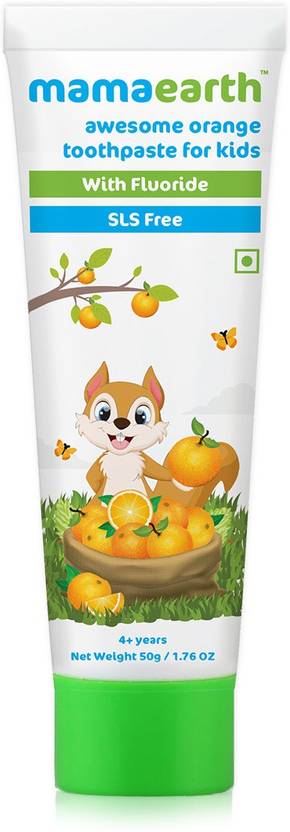 mamaEarth Natural Toothpaste, Orange Flavour Toothpaste - Buy Baby Care ...