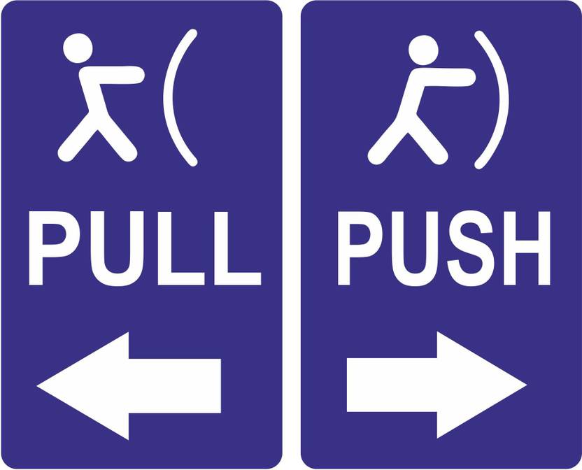 signEver Push Pull Sign Board For Glass Door Home Office Hospital Mall ...