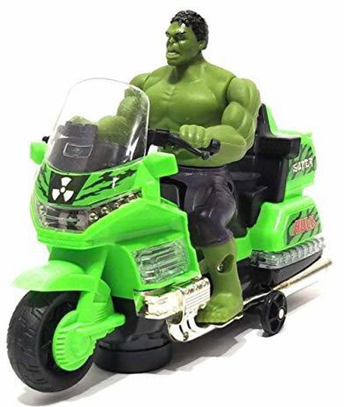 Sardar Ji Toys Avengers Battery Operated Hulk Riding Bike with Flashing ...