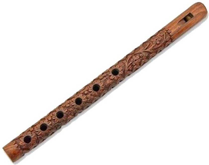 The Bells Wood Carving Handmade Flute / Carving Wooden Player Bansuri ...