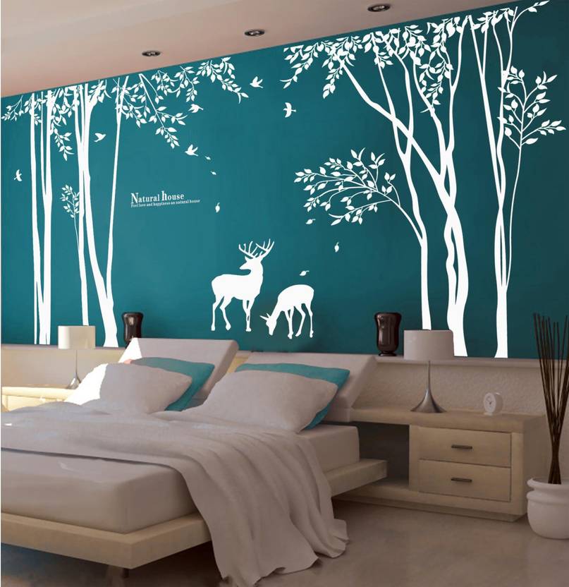 Kayra Decor Large Forest Tree Wall Design Stencils for Wall Painting ... Kayra Decor Large Forest Tree Wall Design Stencils for Wall Painting ...