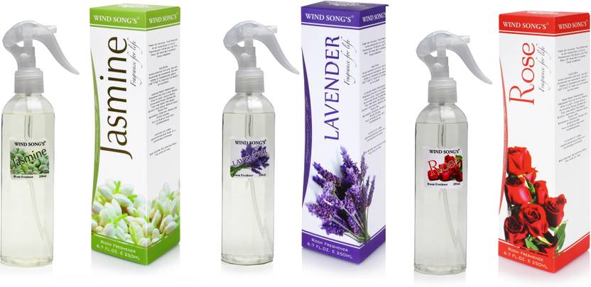 WIND SONG Air Freshener Jasmine , Lavender, Rose Fragrance for Life ...