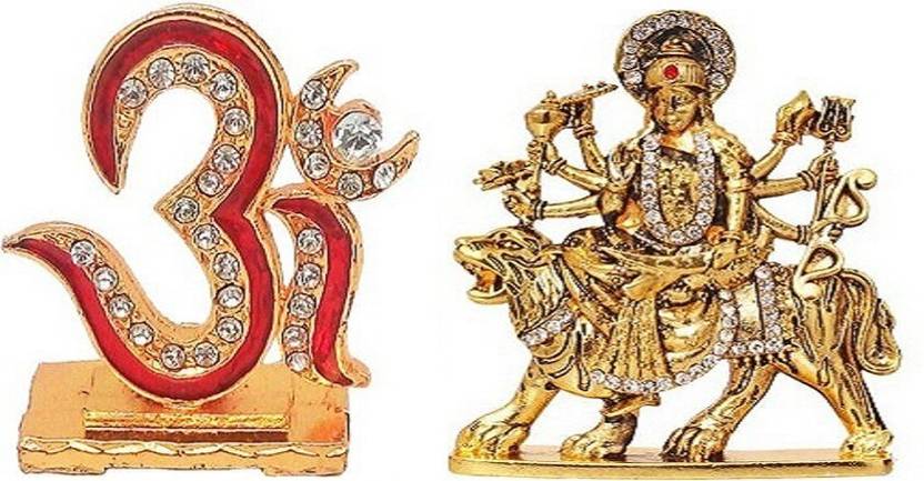 BEI Combo Of 2 Symbol OM Sign Idol & Goddess Durga Devi Decorative ...