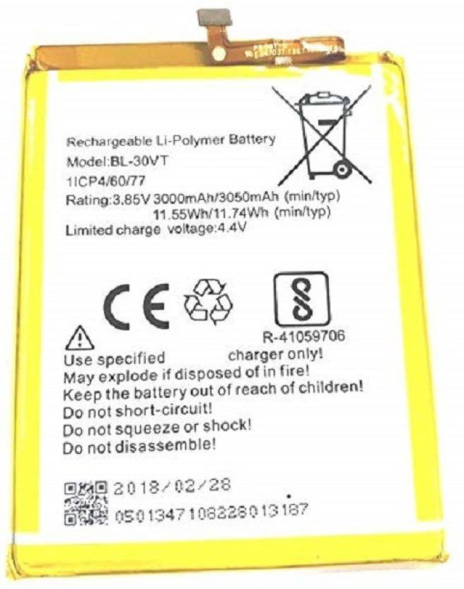 mp enterprises Mobile Battery For tecno IN5 BL-30VT Price in India ...