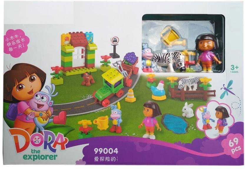 HALO NATION Dora The Explorer Blocks - Explore The Hut, Garden - Dora ...