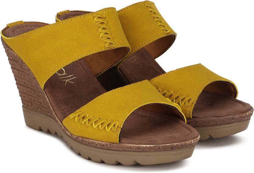 Catwalk Women Yellow Wedges - Buy Catwalk Women Yellow Wedges Online at ...