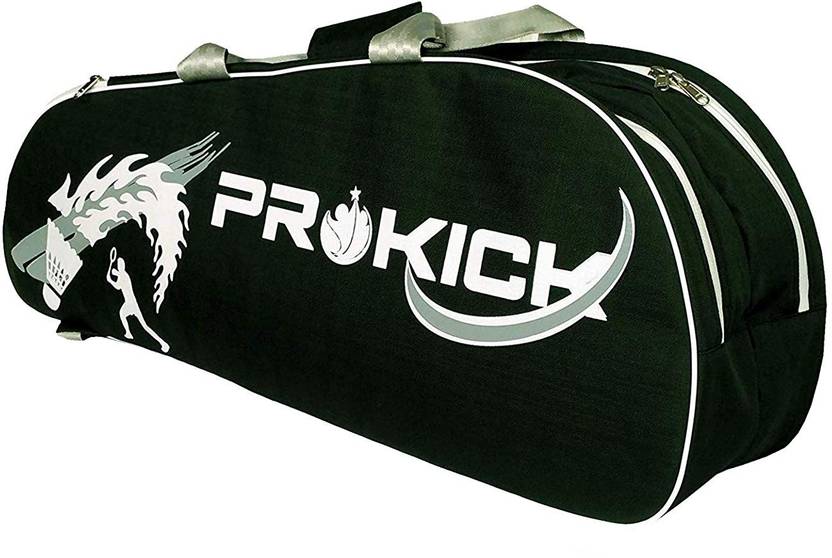 Prokick Double Zipper Badminton/Tennis Kit Bag with Shoe Compartment ...