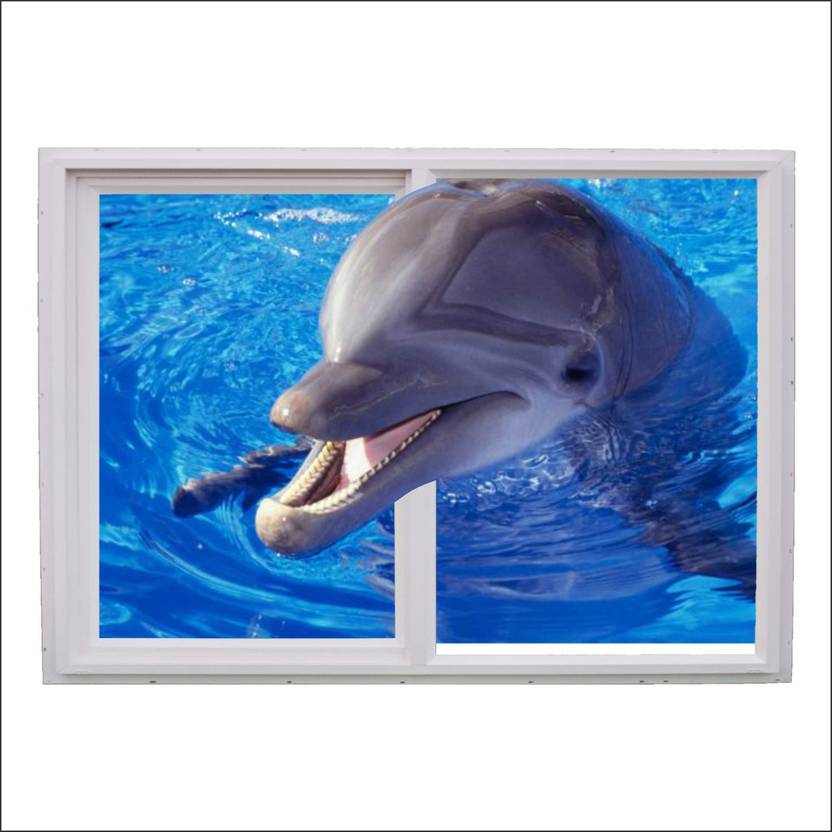 Day Decals 58 cm Dolphin Window Illusions Vinyl Multicolor Sticker Self ...