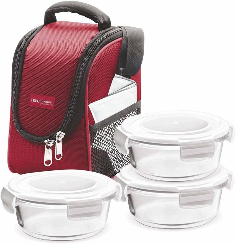 Flipkart.com | TREO Lunch Box Round Containers 3 Containers Lunch Box