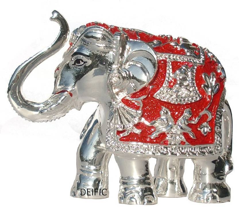 DEIFIC 999 Pure Silver Plated Feng Shui Vastu Shastra Elephant ...