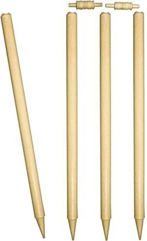 Proactive SPORTS 4 Wooden Stumps (27 inches Height) & 2 Wooden Bails ...