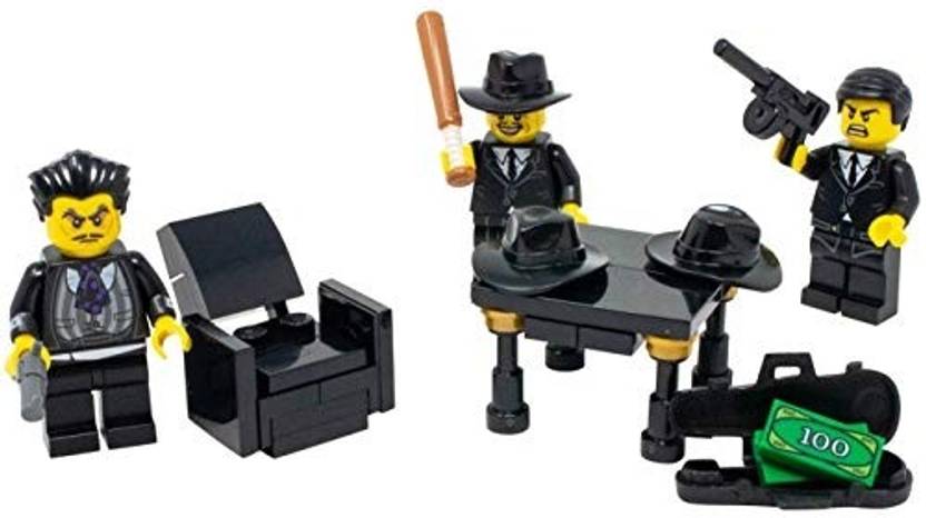 LEGO Mafia Mob Boss Hitman Wise Guy Toy Custom Criminal Gang Minifigure ...