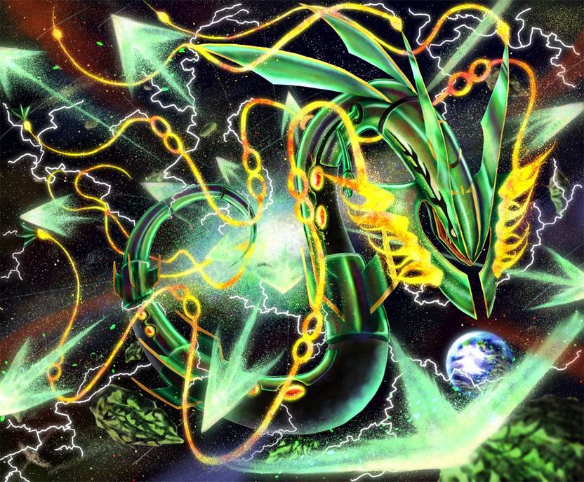 Athah Anime Pokémon Rayquaza Mega Rayquaza Mega Evolution 13*19 inches ...
