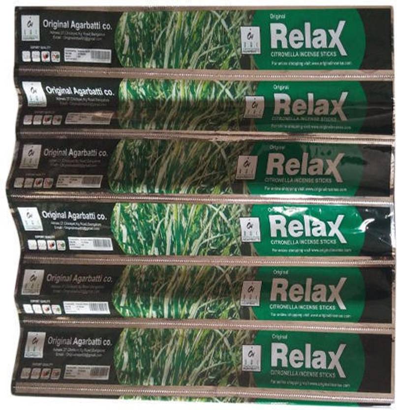 RELAX RelaxNatural Mosquito Incense Stick Repellent Citronella Sticks ...