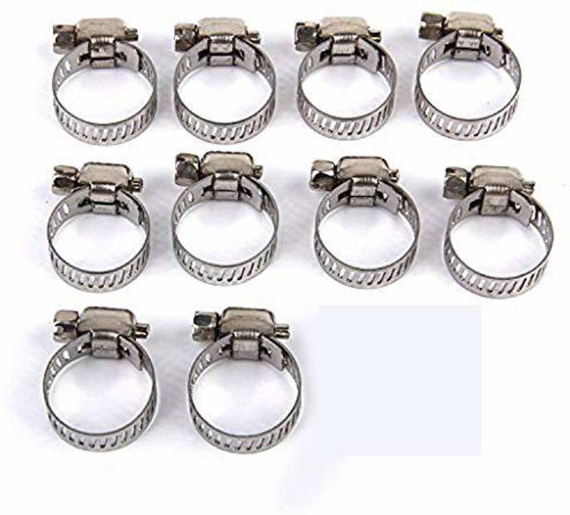SHAFIRE Adjustable Fuel Petrol Pipe Hose Clips Stainless Spring Clamp ...