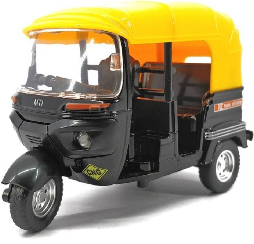 Metro TOYS 1:14 Scale Bajaj Auto Die-Cast Metal Model Toy rickshaw for ...