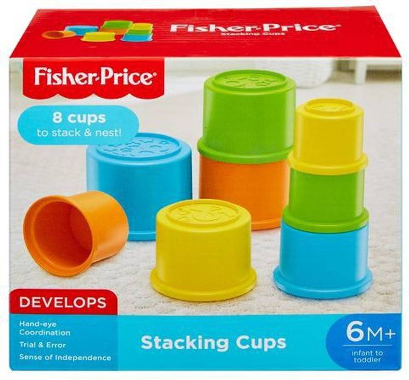 FISHER-PRICE Original Stacking Cups, Colourful Stacking Toys, Develops ...
