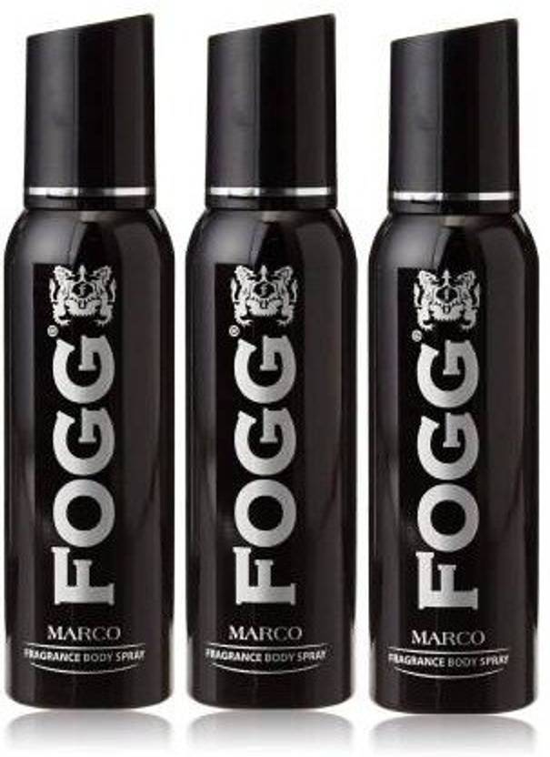 FOGG marco black Body Spray - For Men (120 ml, Pack of 3) Body Spray ...