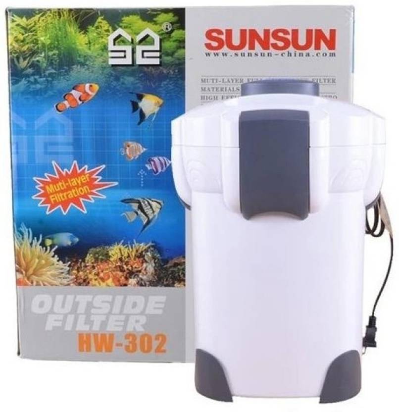 SUNSUN HW-302 OUTSIDE FILTER | 3 STAGE EXTERNAL CANISTER FILTER ...